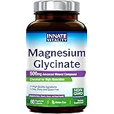 Amazon.com: Innate Vitality Magnesium Glycinate 500mg | 70mg Elemental ...