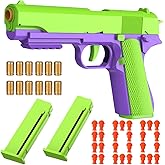 Amazon.com: DORZUHOU Shell Ejecting Toy Gun Pistol, Soft Bullet Toy Gun ...