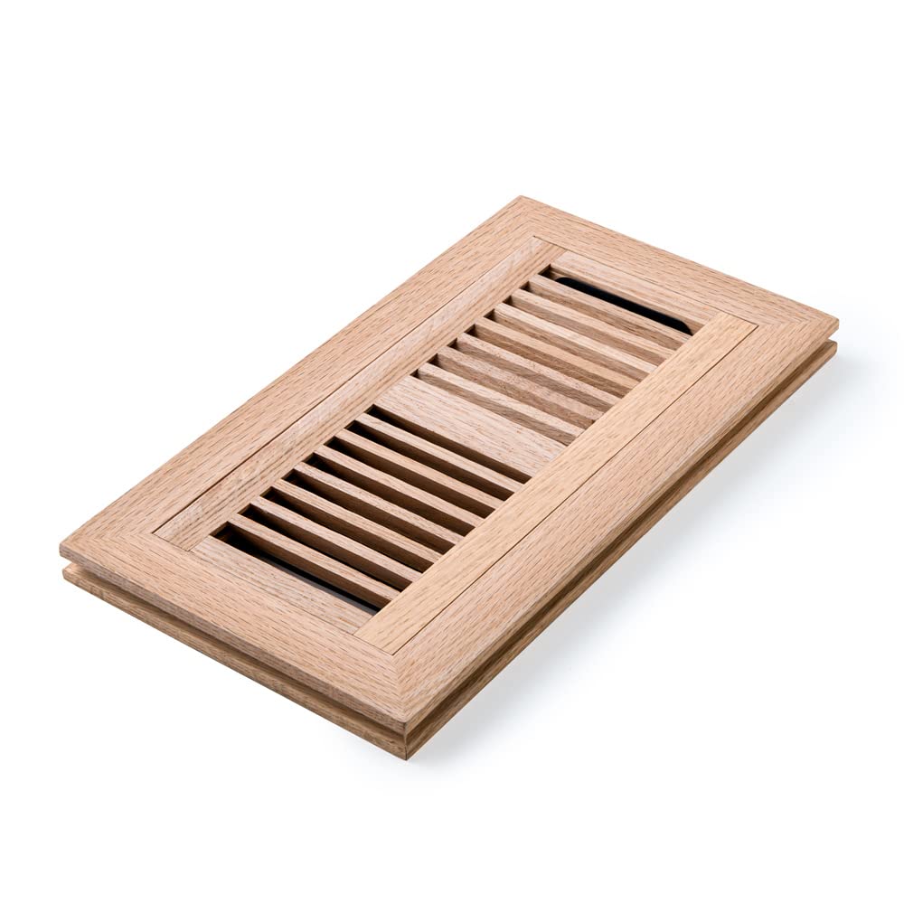 Mua Red Oak Hardwood Flush Mount Floor Register, 4X10 Inch, with Damper ...