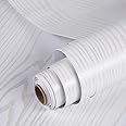 Amazon.com - Oxdigi White Silver Wood Contact Paper - 23.6 x 196 Inches ...