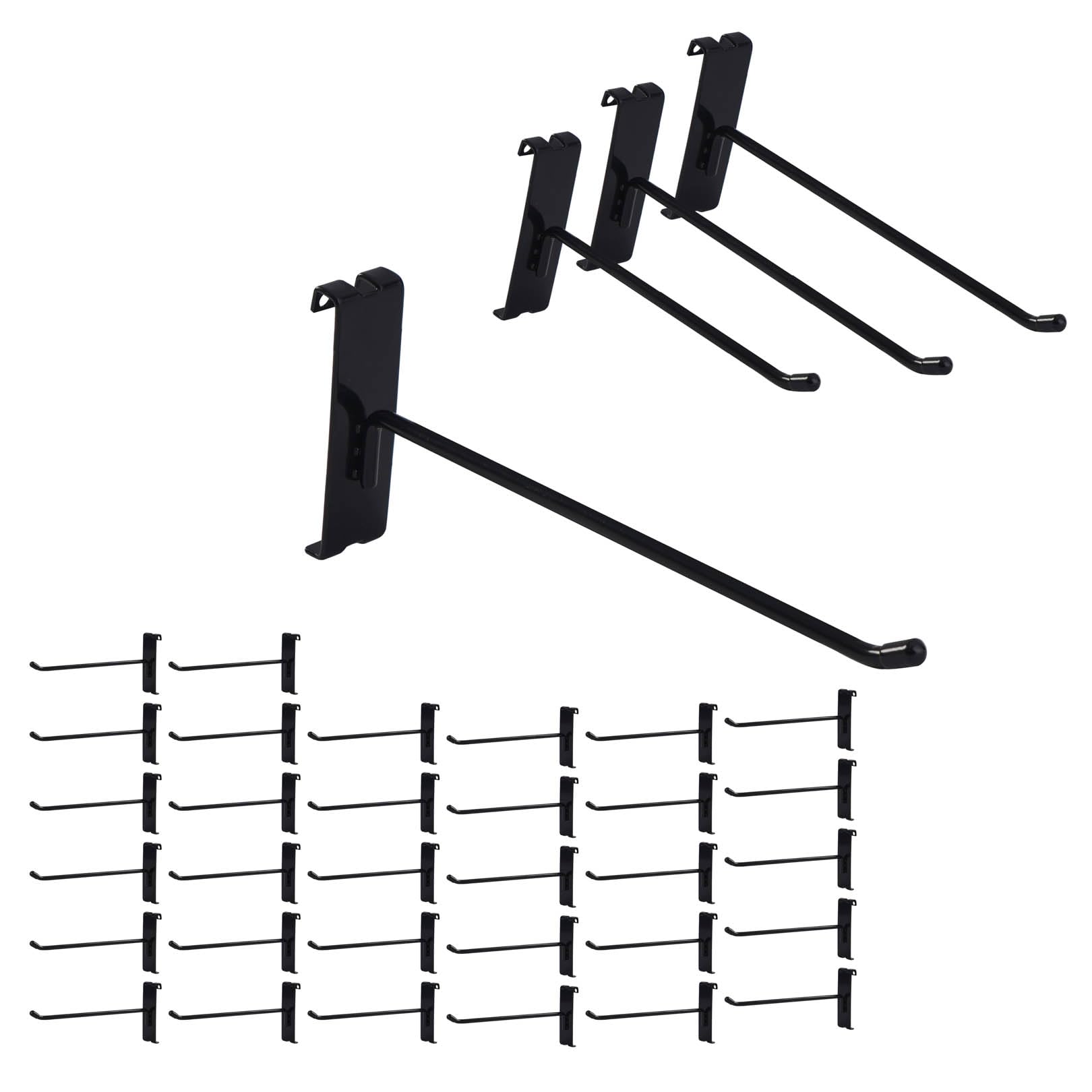 7RiversART 8" Black Gridwall Hooks 32 Pcs with Protective Head for Grid ...