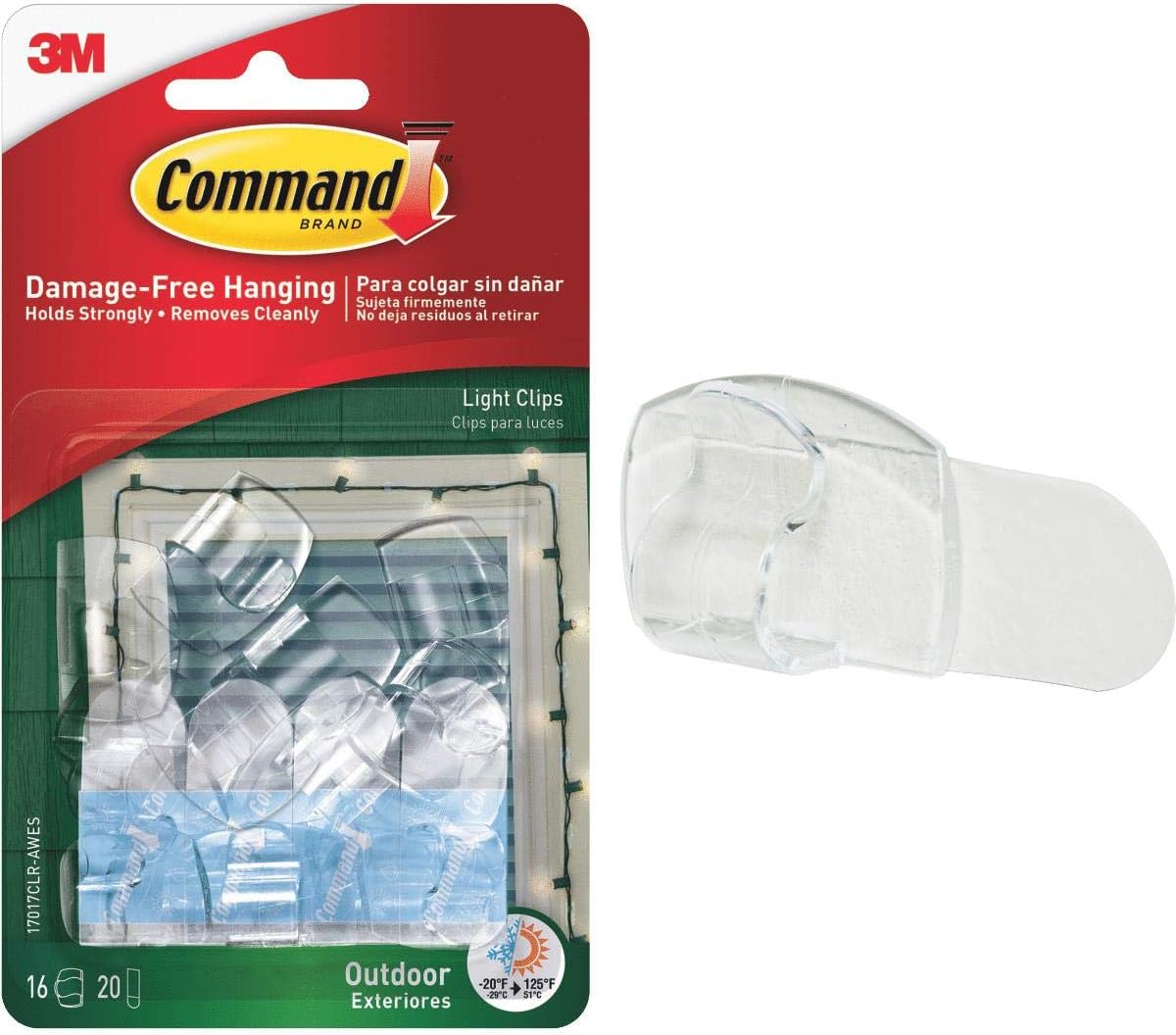 Amazon.com: Command Outdoor Light Clips with Foam Strips - 1 Each: Home ...