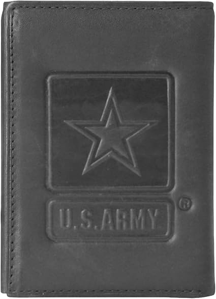 Army Leather Wallet-US Army Black Leather Trifold RFID Blocking Wallet ...