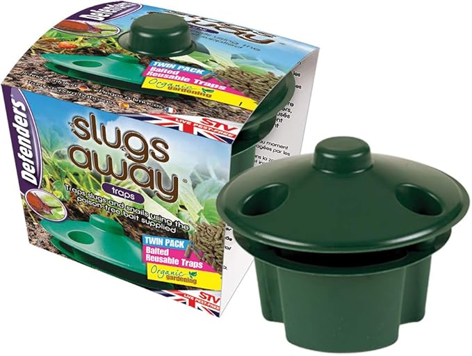 Defenders Slugs Away Baited Traps, Twinpack, Green (Poison-Free ...