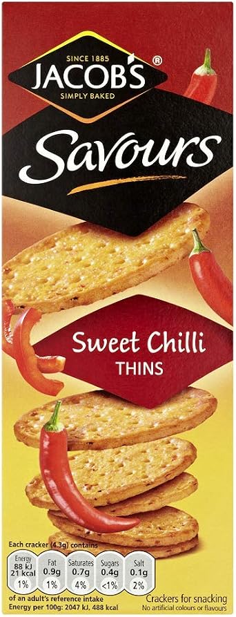 Jacob's Savours Sweet Chilli Thins, 150g: Amazon.co.uk: Grocery