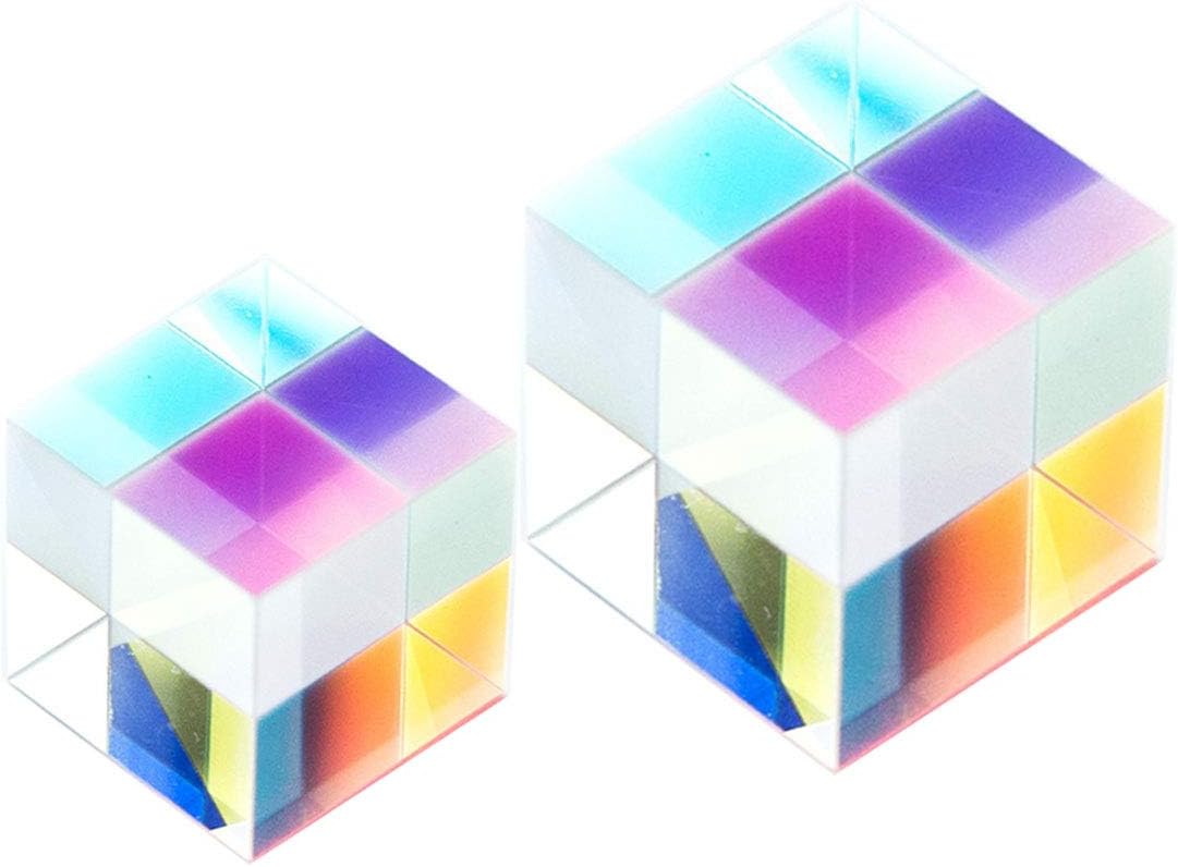 TANGGER 2 PCS Square Cube Prism 15 mm and 20 mm Refractor Crystal Prism ...