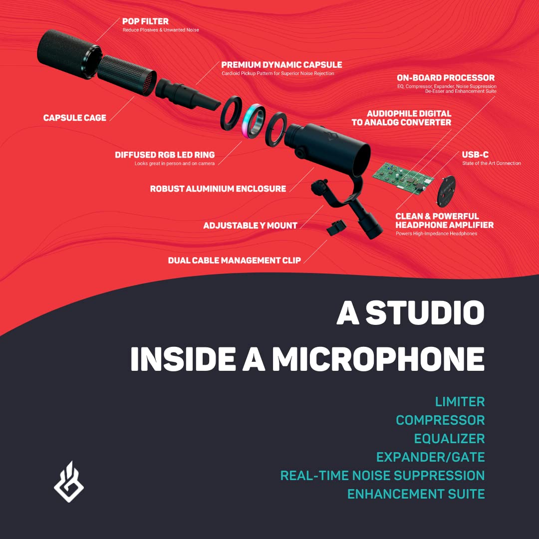 Mua BEACN Dark Dynamic USB Mic for PC | Professional Microphone for ...