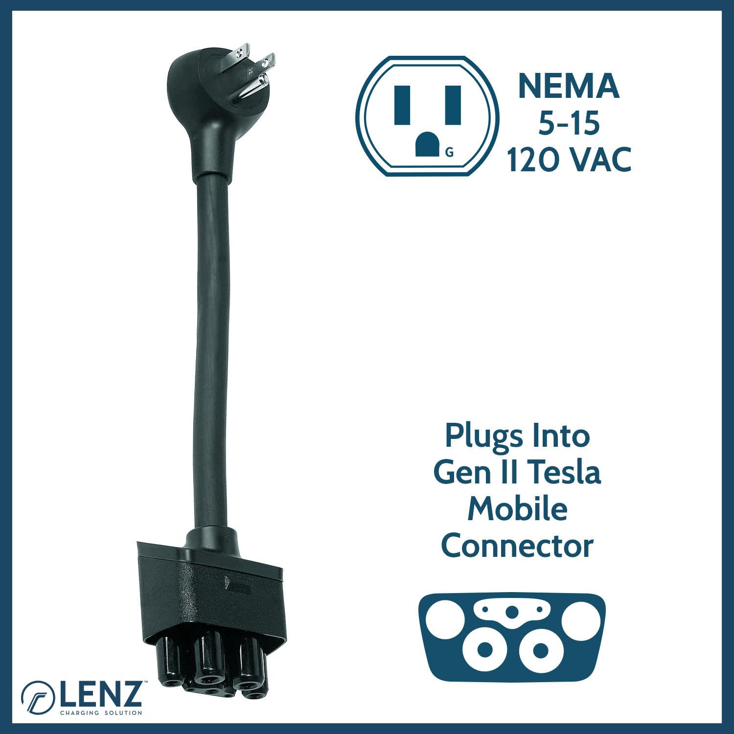 Mua LENZ NEMA 5-15 Adapter: Compatible ONLY with Tesla Mobile Charger ...