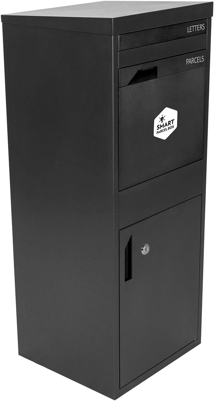 Super Saturday Large Smart Parcel Box Black Front amp Rear Access Doors ...