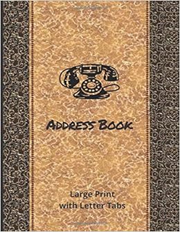 Address Book: Large print address book with tabs, large size 8.5 x 11 ...
