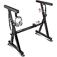Amazon.com: Liquid Stands Keyboard Stand w/ Wheels - Black Z Style Adjustable & Portable ...