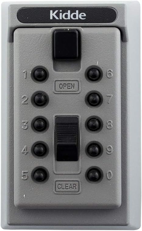 Kidde 001365C Push Button Combo 5-Key Lock Box, Titanium, Locks ...