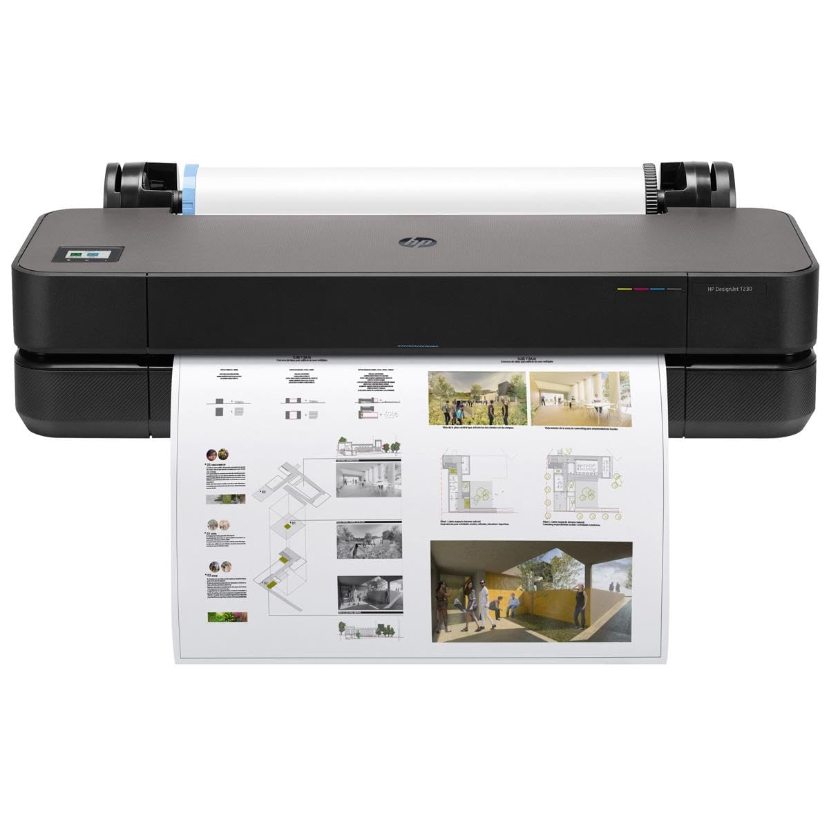 HP DesignJet T230 Large Format 24-inch Plotter Color Printer, Includes ...