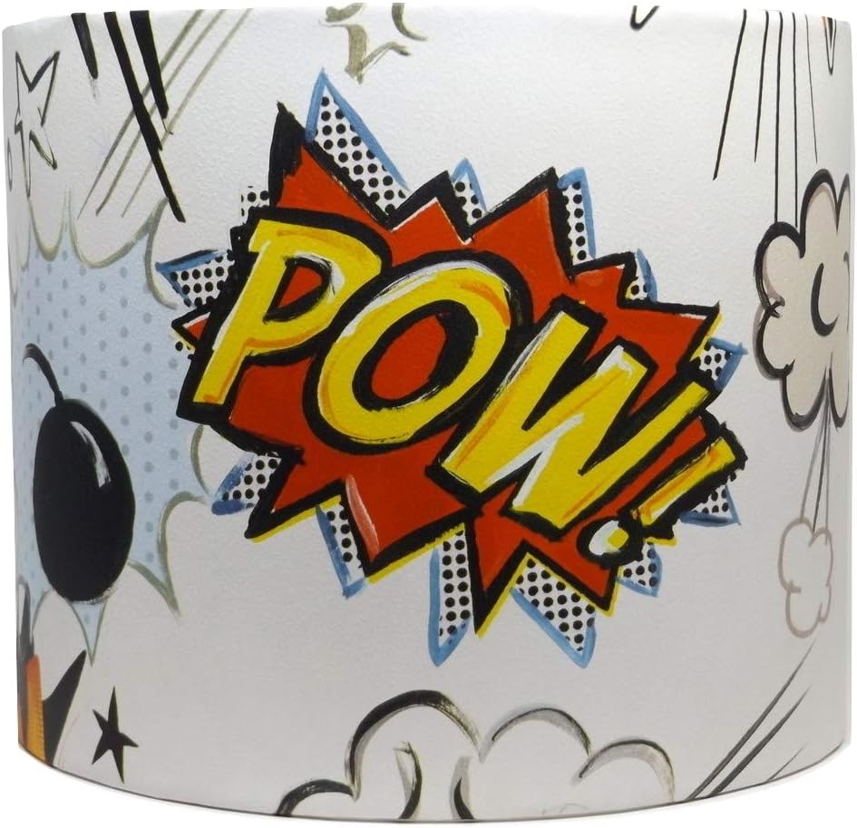 Comic Lampshade for A Ceiling Light Shade Boys Bedroom Superhero ...