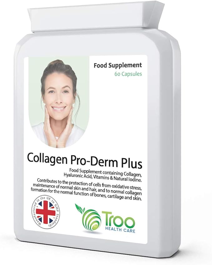 Collagen Pro-Derm Plus 60 Capsules - Food Supplement with Hyaluronic ...