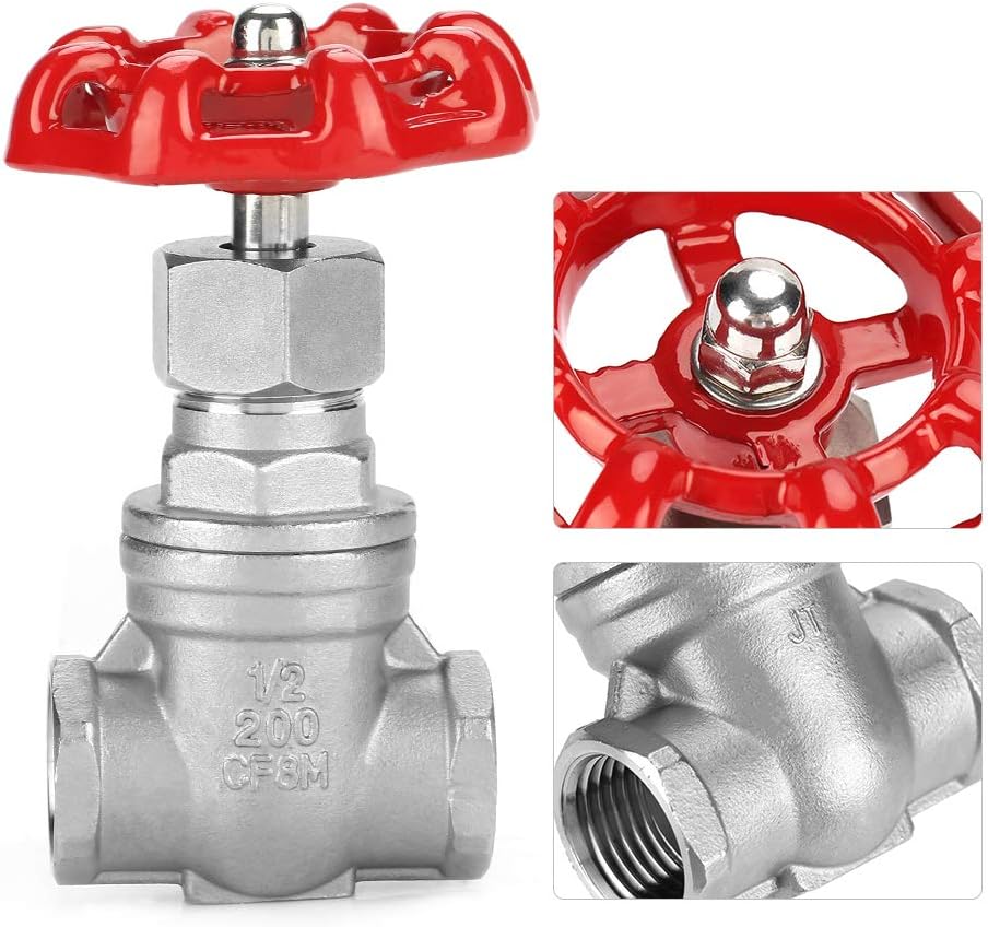Water Gate Valve, DN15 Stainless Steel Gate Valve BSPP G1/2 Rotate ...