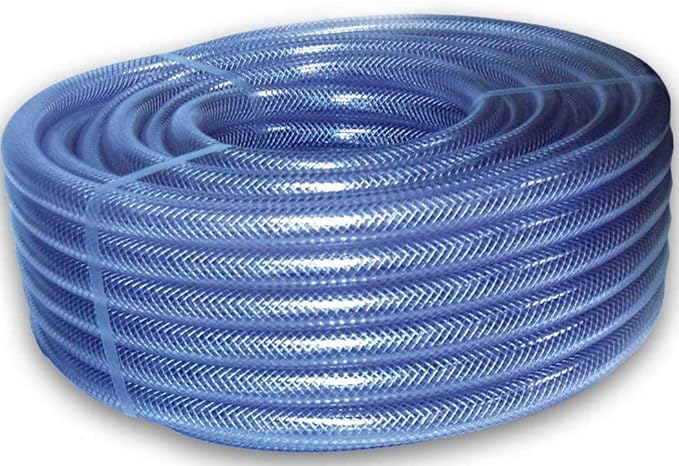19 mm PVC-Schlauch 1 Meter klarer geflochten flexibel Wasserrohr Wasser ...