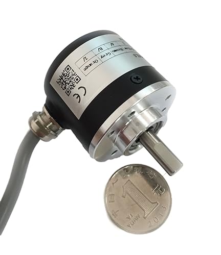 38mm Diameter Shell 6mm Solid Shaft Rotary Encoder 500PPR NPN Output 5-26V Power Supply in ...