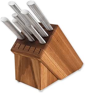 Amazon.com: Rada Cutlery Oak Block 7 Pc Stainless Steel Kitchen Knife ...