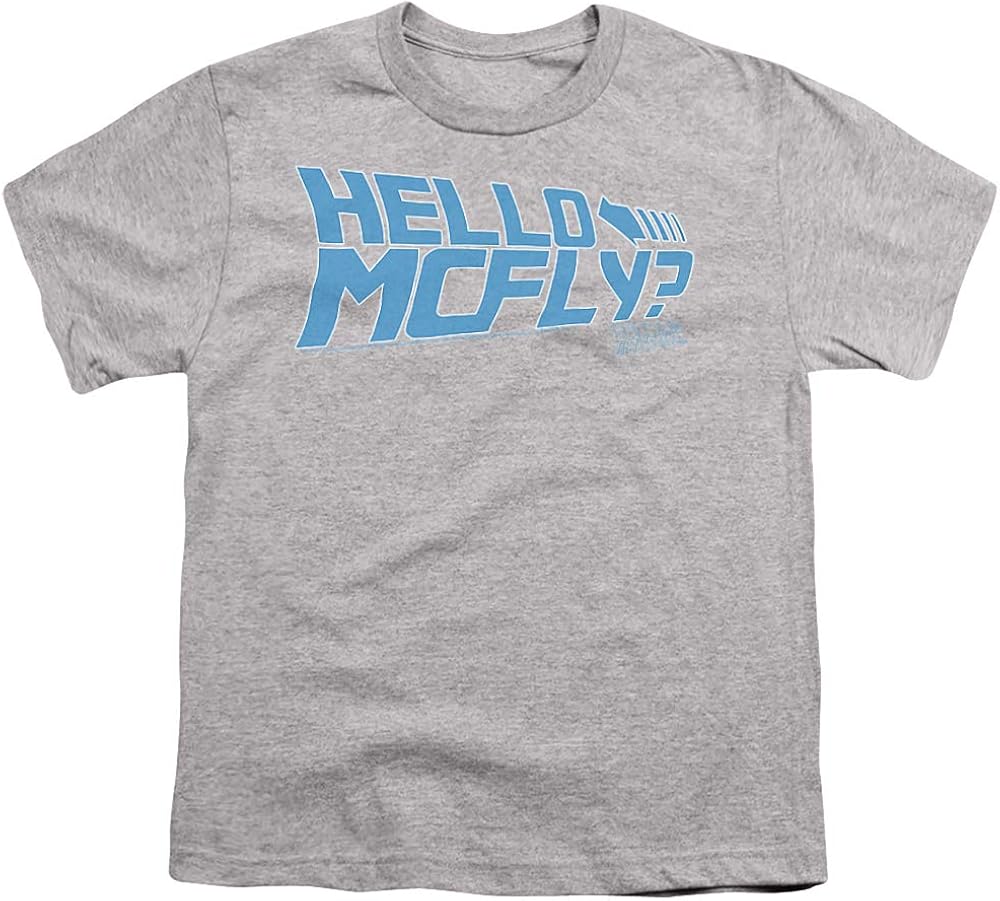 Amazon.com: Back to The Future Hello McFly Unisex Youth T Shirt: Clothing