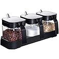 Amazon.com | W WBLD Glass Condiment Jar Spice Container with Lids and ...