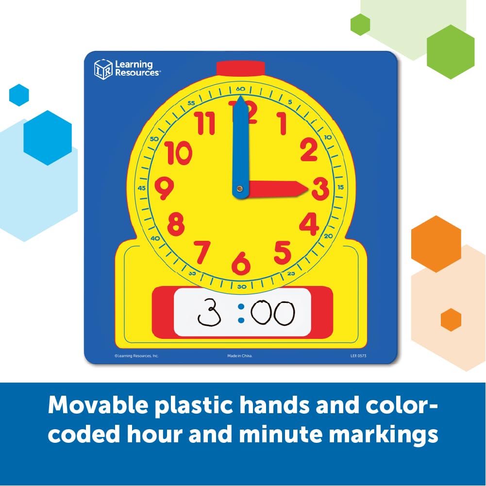 Mua Learning Resources Write & Wipe Demonstration Clock - Paper Clocks ...