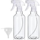 Amazon.com: Plastic Spray Bottles (2-Pack, 16.9 Oz) Heavy Duty Spraying, Mist & Stream, Empty ...