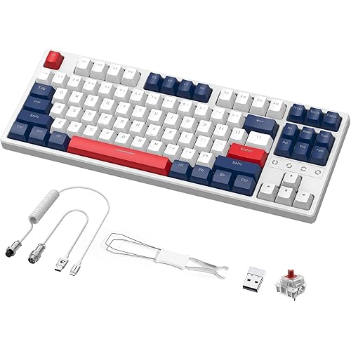 ZIYOU LANG K87 Wireless Gaming Mechanical Keyboard,RGB Backlit 87 Keys ...