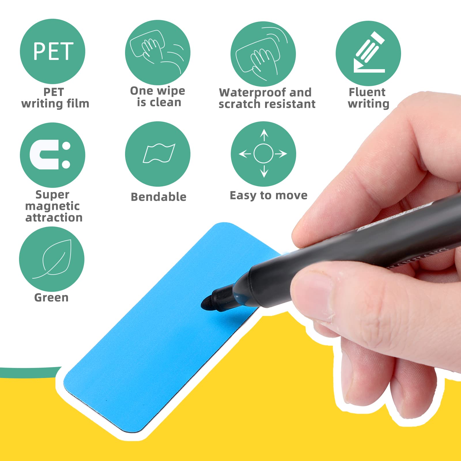 Mua Nezyo Magnetic Dry Erase Labels Reusable Strips for Classroom ...