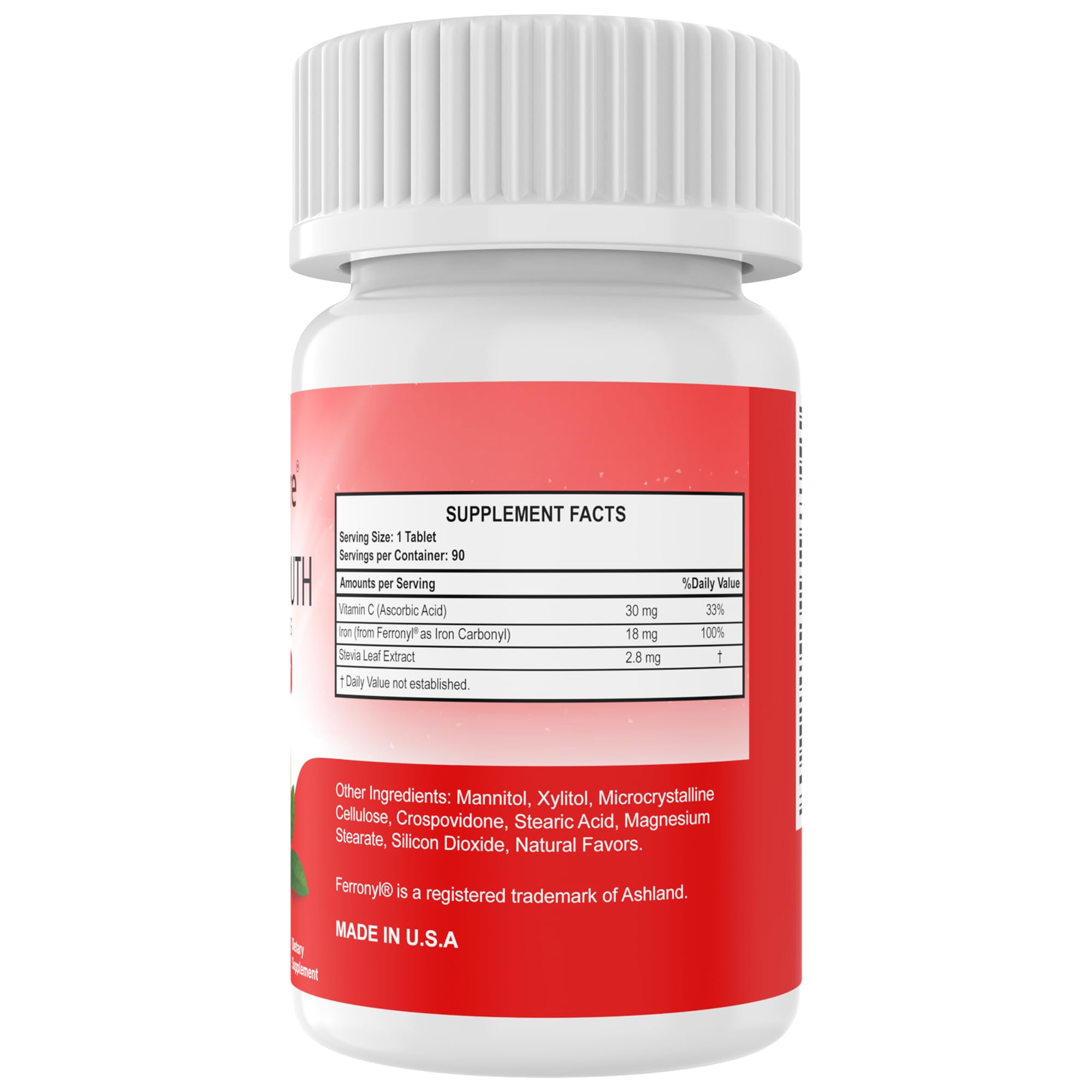 Chewable Iron Supplement For Women/Men | Carbonyl Iron 18 Mg With ...