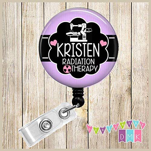 Amazon.com: Personalized - Radiation Therapy - Purple with Pink Hearts ...