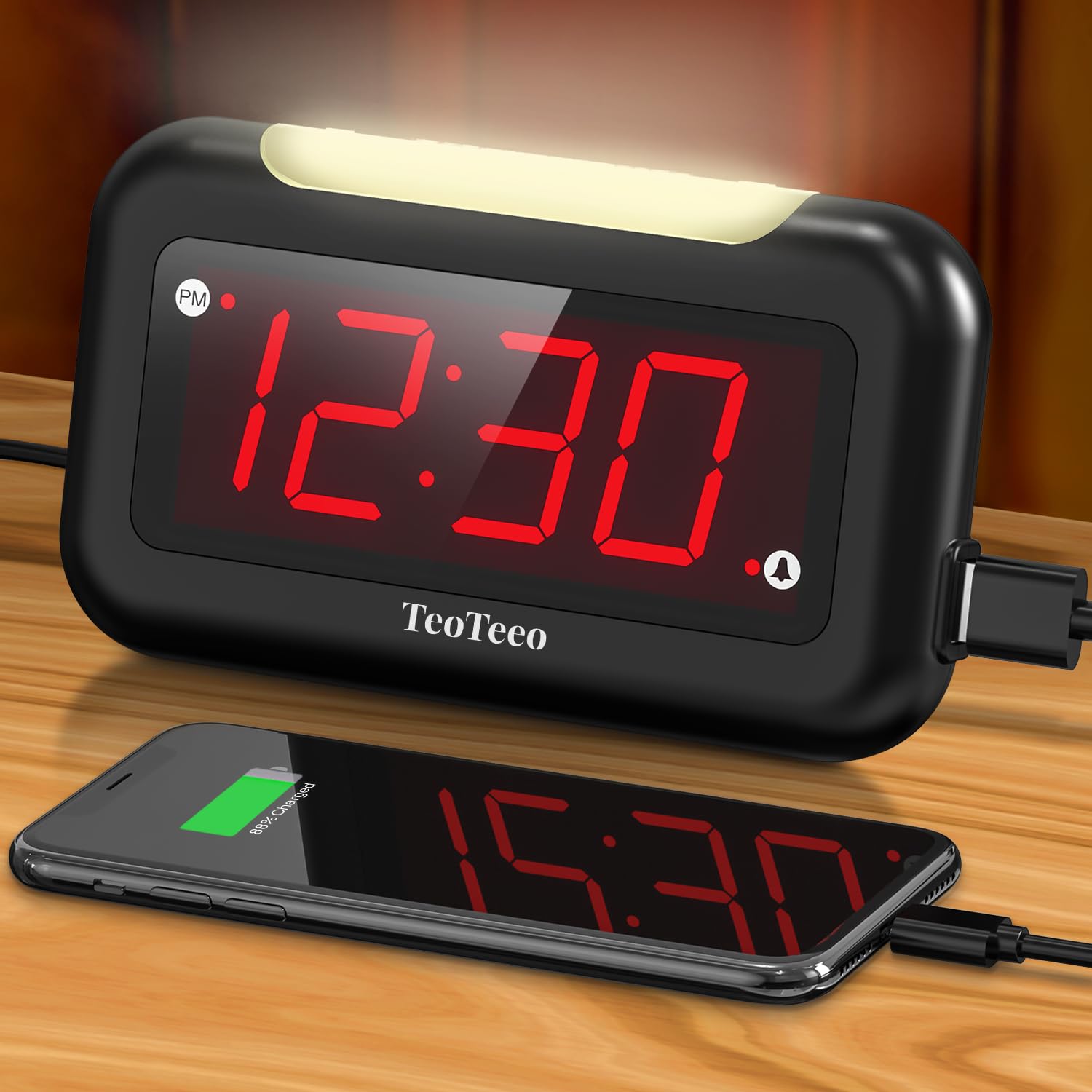 Mua TeoTeeo Large Digital Alarm Clock Big Numbers for Seniors ...