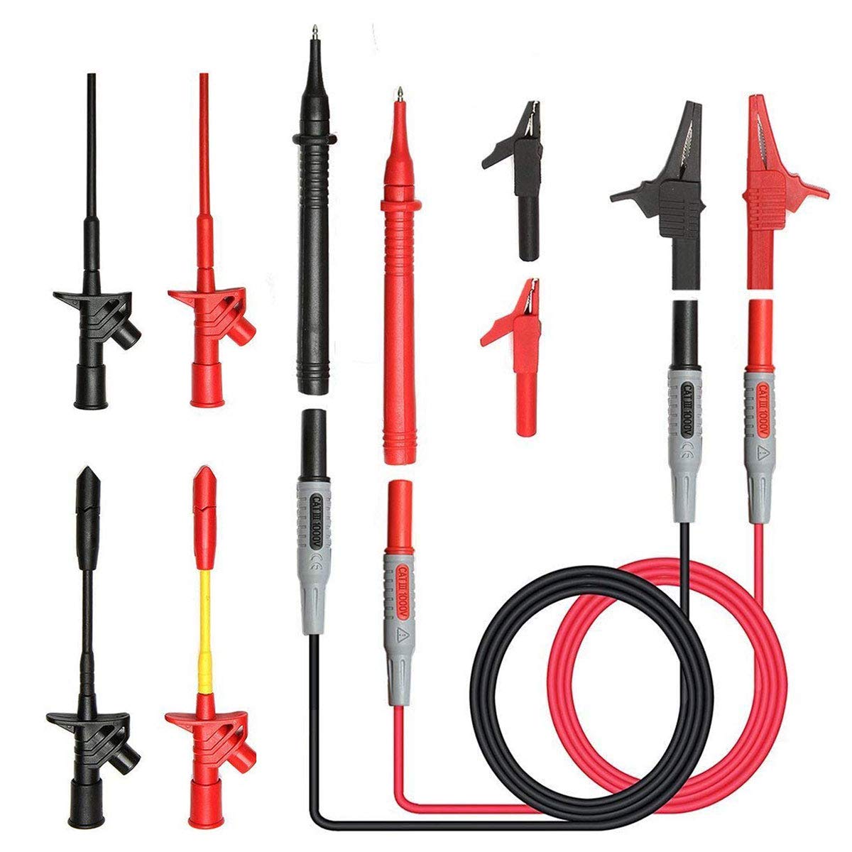 LIUMY 12-in-1 Electronic Professional Test Lead Kit Multimeter ...