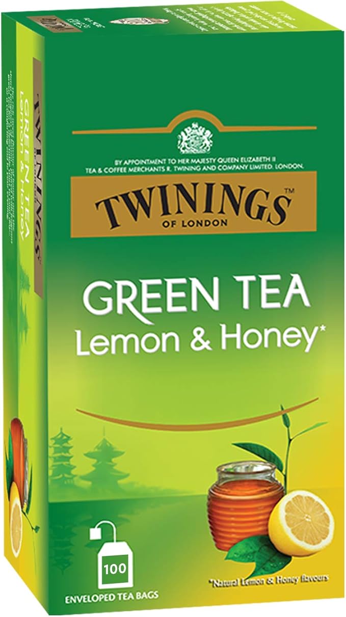 Twinings Green Tea Lemon & Honey, 100 Teabags, Green Tea, Sweet Honey ...