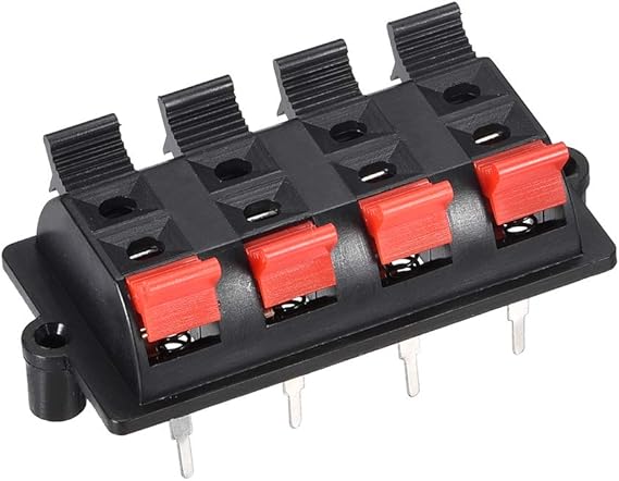 Amazon.com: uxcell 2 Row 8 Way Spring Speaker Terminal Clip Push ...