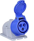 MK Commando K9201 Angled Socket Outlet 16 Amp 2P+E 200-250 Volt (IP44 ...