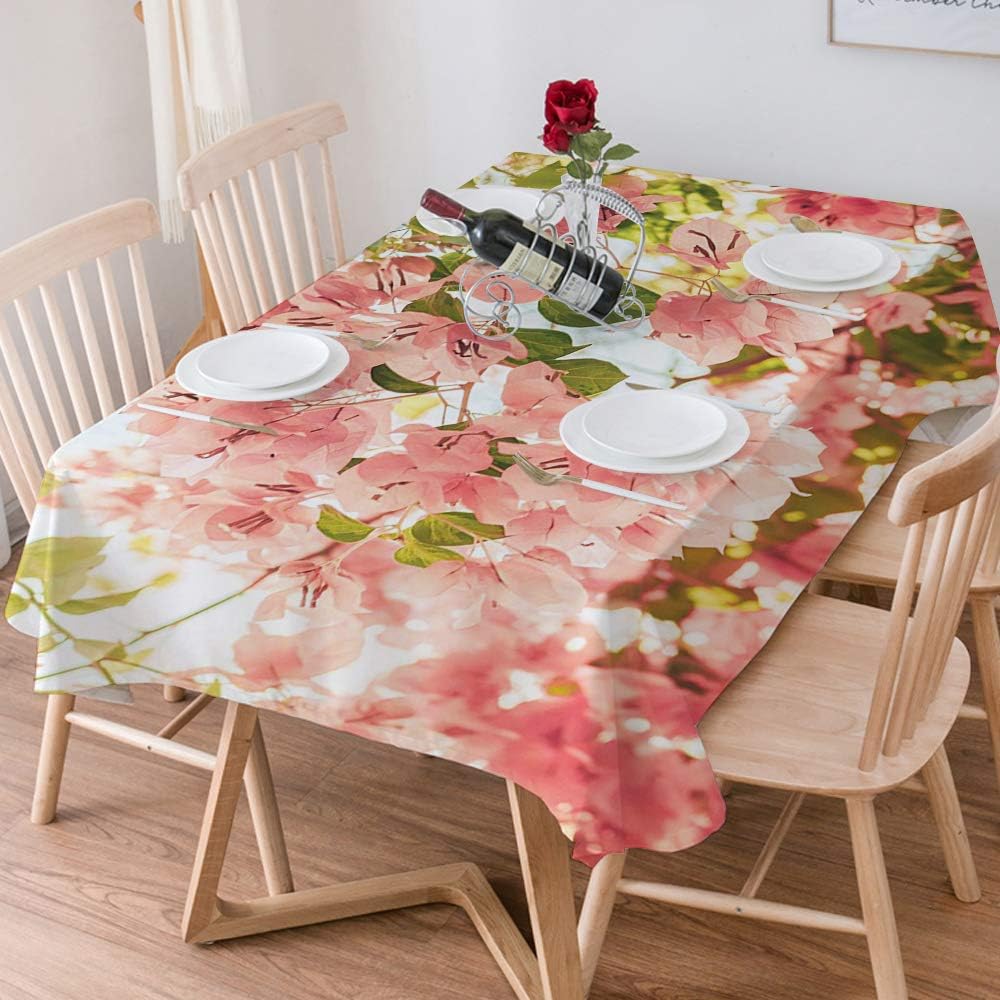 Mantel de Mesa Rectangular Antimanchas, Cubierta de Mesa Algodón y lino ...