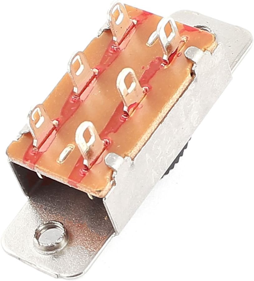 KAI-03 LXM 5 Pcs On/Off/On 3 Position DPDT 2P2T PCB Panel Slide Switch ...