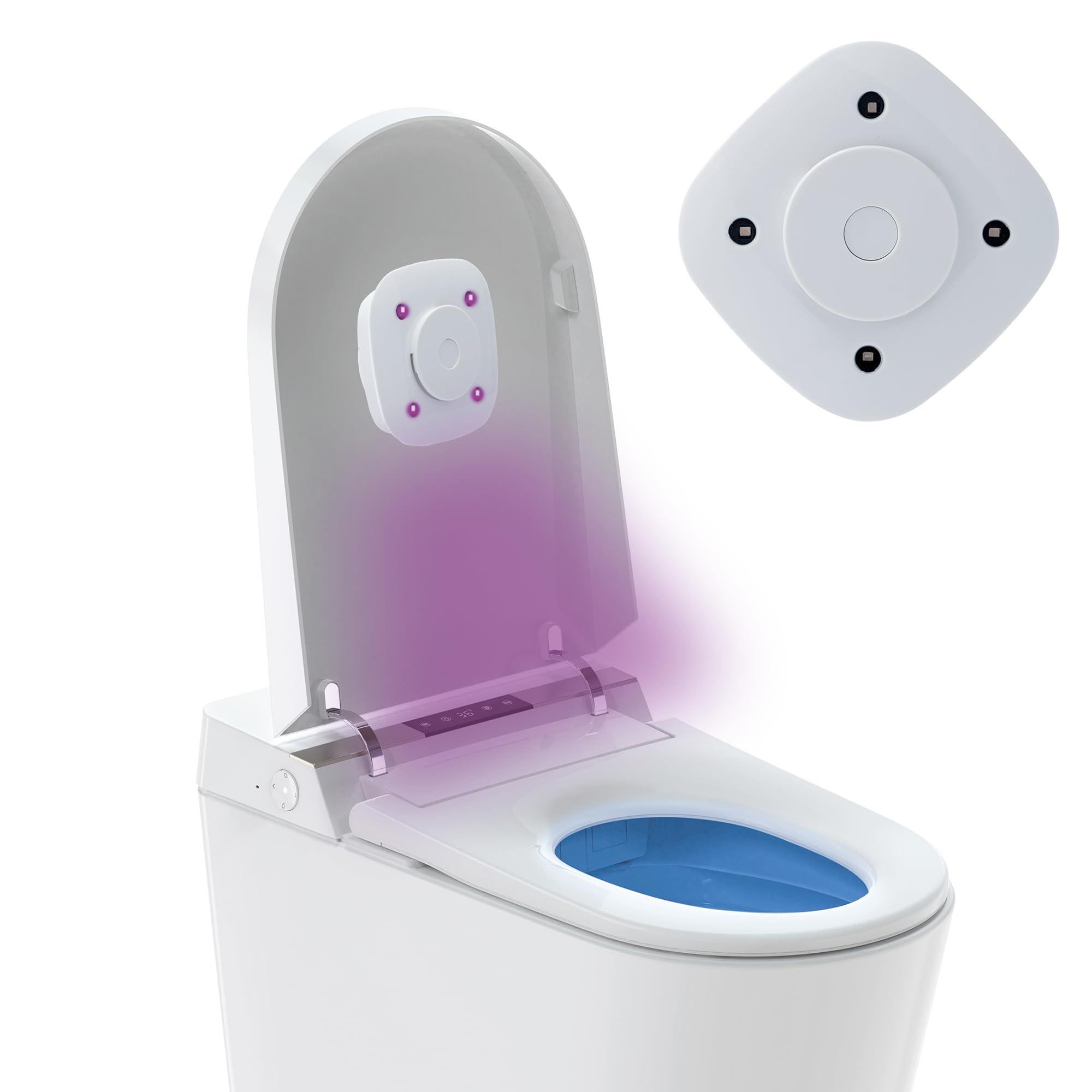 SPEKOAN Toilet Lid Clean Lights Smart Toilet Lid UV Light Attachment ...
