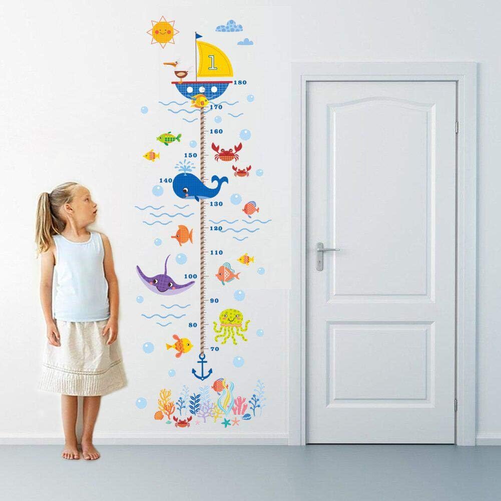 Horolas Children’s Growth Height Chart Measurement Removable Wall ...