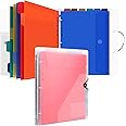 Amazon.com : Uquelic Cute 3 Ring Binder Folders with 12 Pocket Folders ...