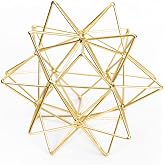 Amazon.com: TICKCACY Metal Small Geometric Sculpture, 4.75" Gold ...