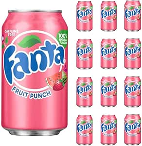 Fanta Refresco Carbonatado Sabor Sandía y Fresa - 12 Unidades : Amazon ...