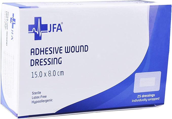 Pack of 25 Adhesive Sterile Wound Dressings - suitable for cuts and ...