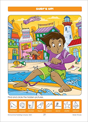 School Zone - Hidden Pictures Workbook - 96 Pages, Ages 5 and Up ...
