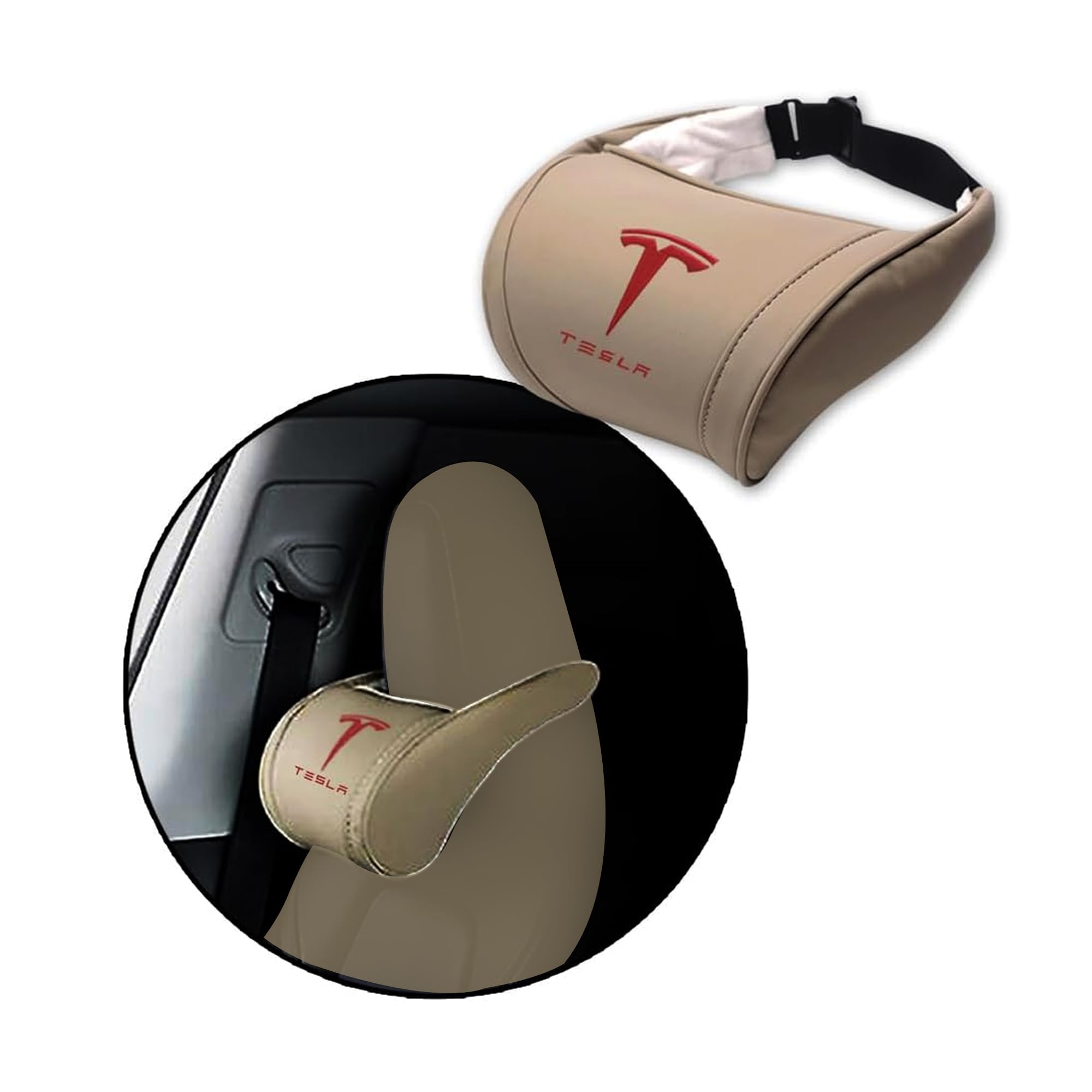 CoolKo Tesla Model S X 3 Y & Cybertruck Car Headrest Neck Pillow ...