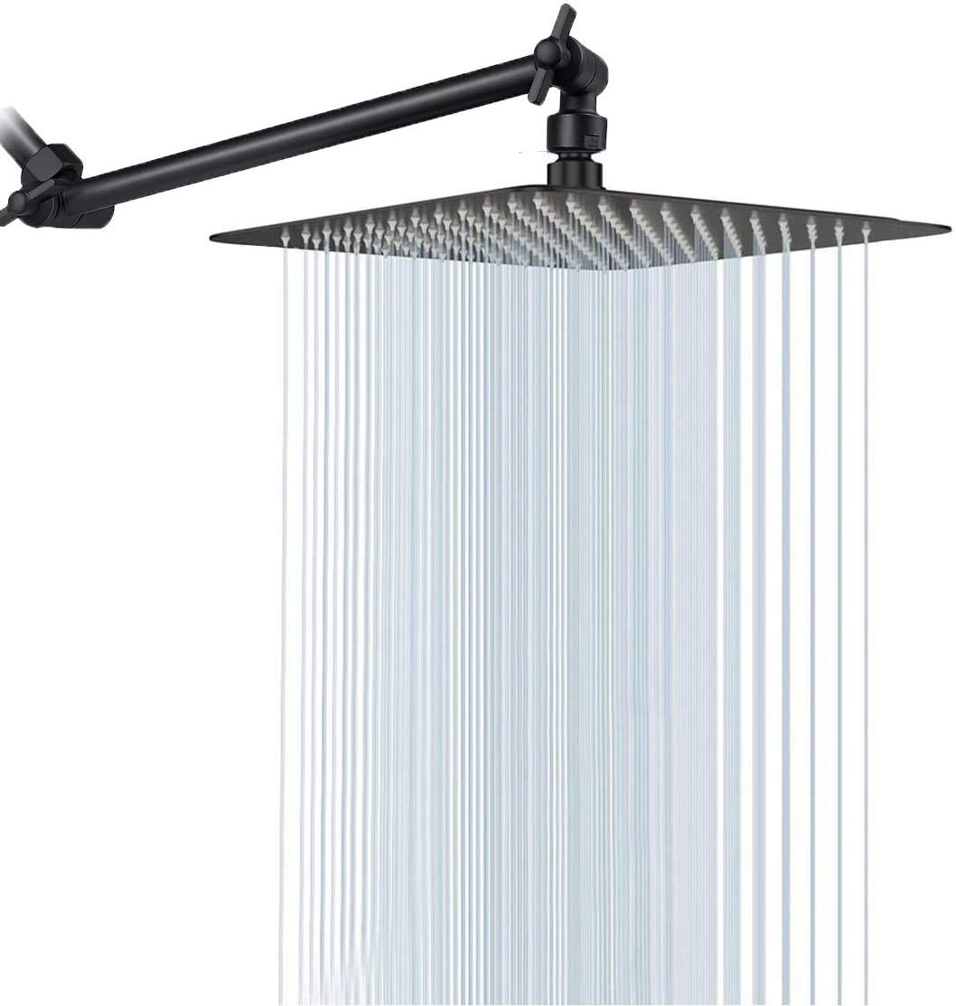 NearMoon Rain Shower Head with 11’’ Adjustable Extension Arm, Large ...