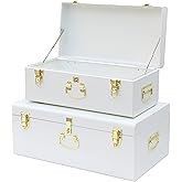 Amazon.com: Elle Decor Daven Decorative Metal Box Trunks | Set of 2 ...