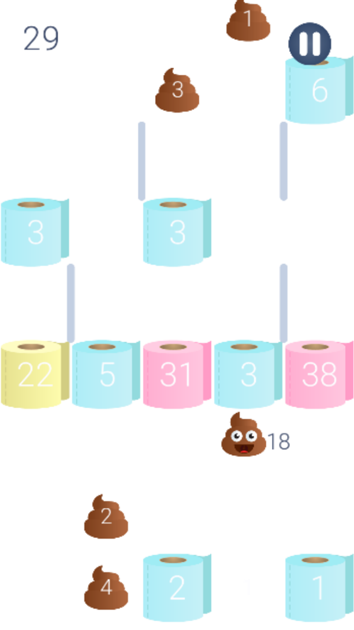 Poop Emoji VS Blocks - Match Poo Emoji Snake Versus Toilet Paper Blocks ...
