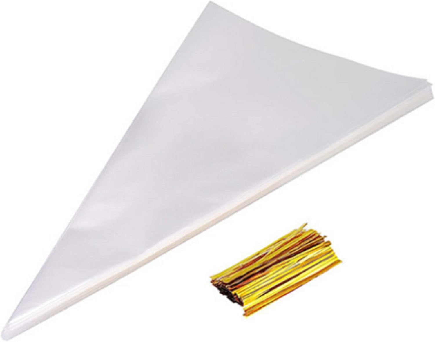 Cones Mania 240 pcs Large Clear Cellophane Cone Sweet Favour Food Bags ...